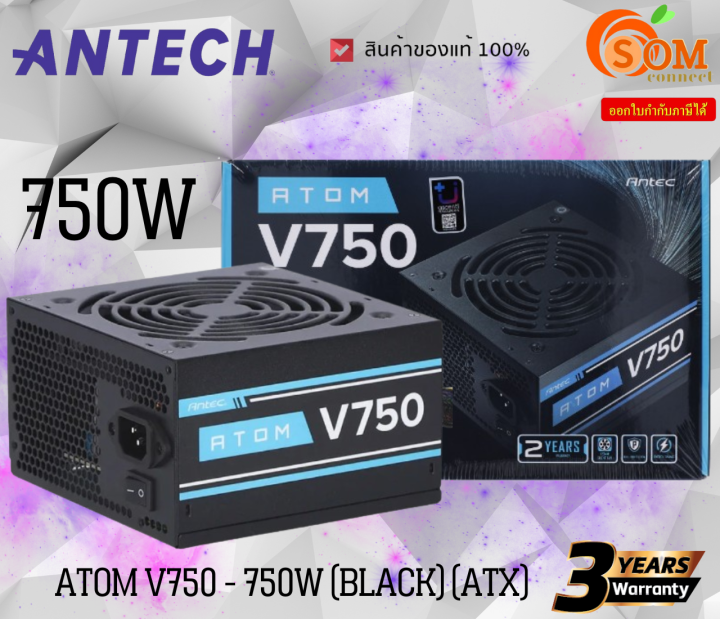 Antec POWER SUPPLY (Atom V750 US 750W) Non-Modular Input Current:6.3 A ...