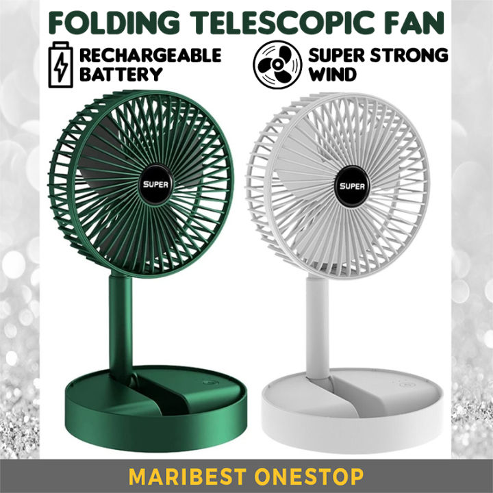 TELESCOPIC FOLDING FAN MINI WIRELESS FAN STRONG WIND MINI FAN ...