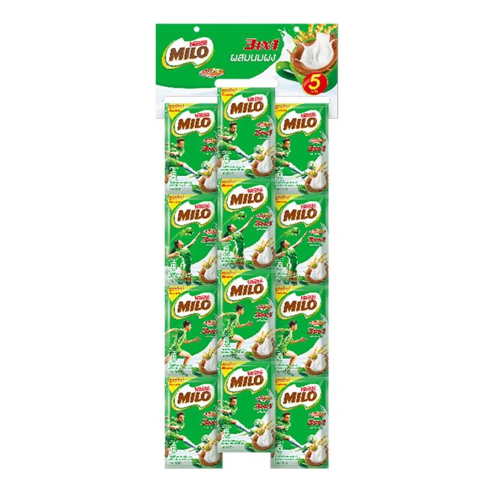 ไมโล 3อิน1 แอคทีฟโก ช็อกโกแลตมอลต์ 22 กรัม x 24 ซอง Milo 3In1 Activ Go ...