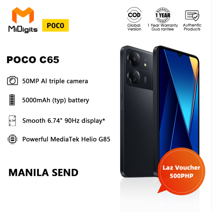 POCO C65 8+256Gb MediaTek Helio G85 50MP Al triple camera Massive 5000mAh (typ) battery Smooth 6 ...
