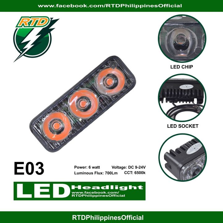 Original RTD Rayton E03 (LEE03) LED Headlight | RTD Philippines | Lazada PH