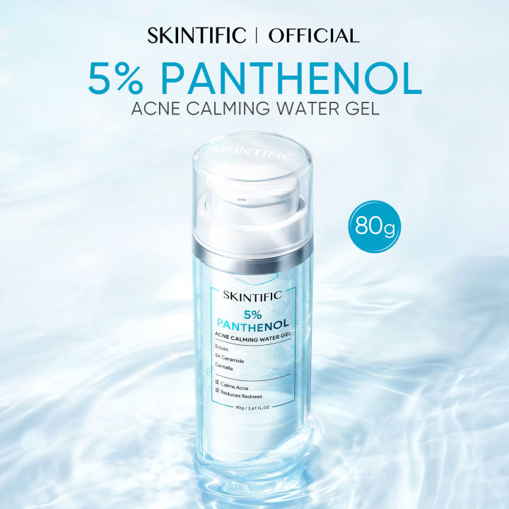 SKINTIFIC Panthenol Acne Calming Water Gel 80g Anti Pore Pelembab Wajah ...