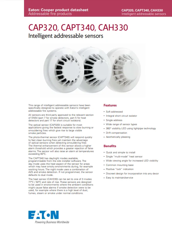 Cooper CAP320 Intelligent Addressable Smoke Detector | Lazada PH