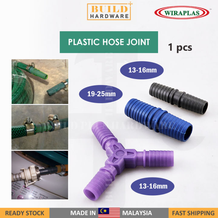 WIRAPLAS 13-16MM / 19-25MM Plastic Garden Hose Joint 2-Way 3-Way Y-Type ...