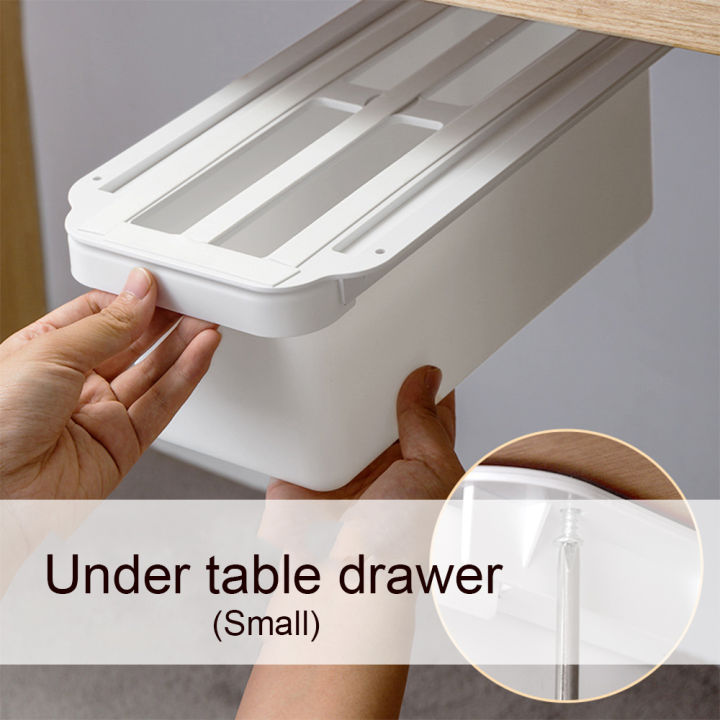 Locaupin Easy Assemble Under Desk Drawer Space Saving Bottom Storage ...