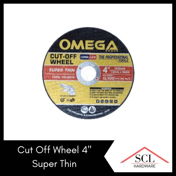 OMEGA Cut Off Wheel Super Thin 4 inch/ 105mm Metal / Stainless Steel ...