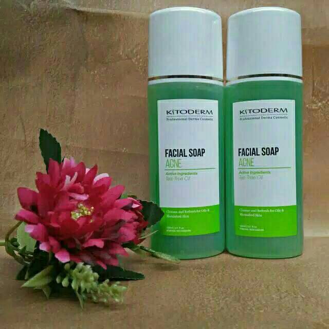 kitoderm facial soap acne hijau | Lazada Indonesia