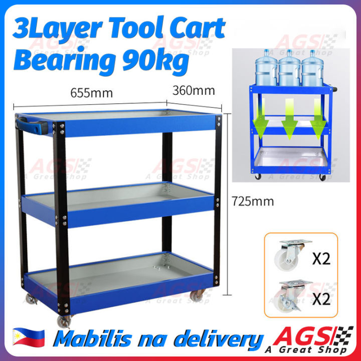 3 Leyer Tool Cart Trolley Heavy Duty Mechanical Workshop Tool Trolley ...