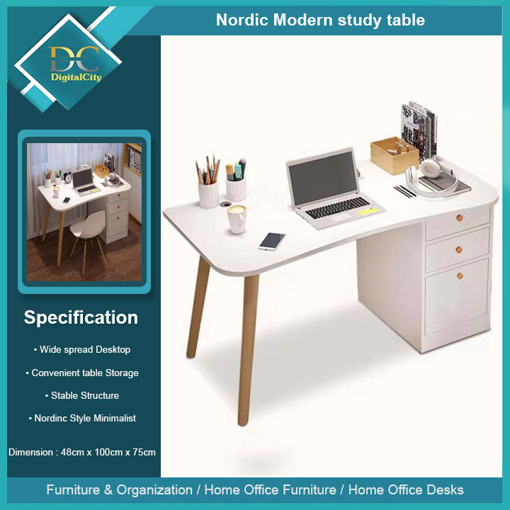 DIGITAL A234 Modern study table Computer deskt with 3 Drawers | Lazada PH