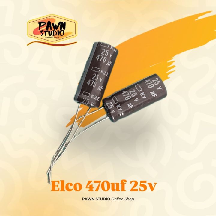 Kapasitor Capacitor ELCO 470uf 25v / 470 uf 25 v / 470uf25v renceng 10 ...