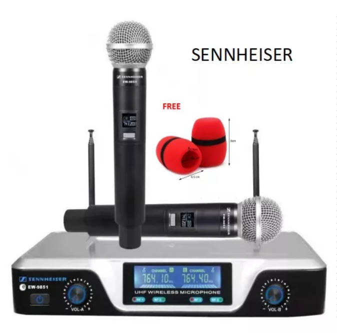 SENNHEISER DUAL CHANNEL TRUE DIVERSITY WIRELESS MICROPHONE SYSTEM EW ...