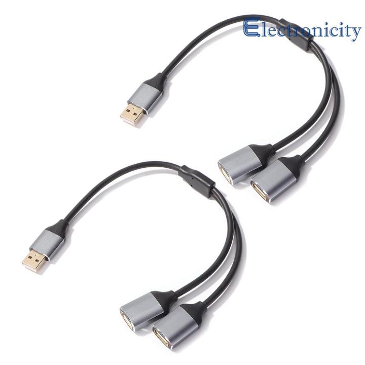 2 in 1 USB Cable Y Splitter USB Adapter 1 Male to 2 Female Extension ...