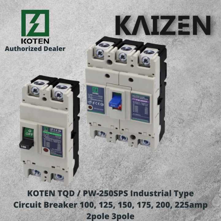 KOTEN TQD PW-250SPS Industrial Type Circuit Breaker 100-225amp 2P 3P ...