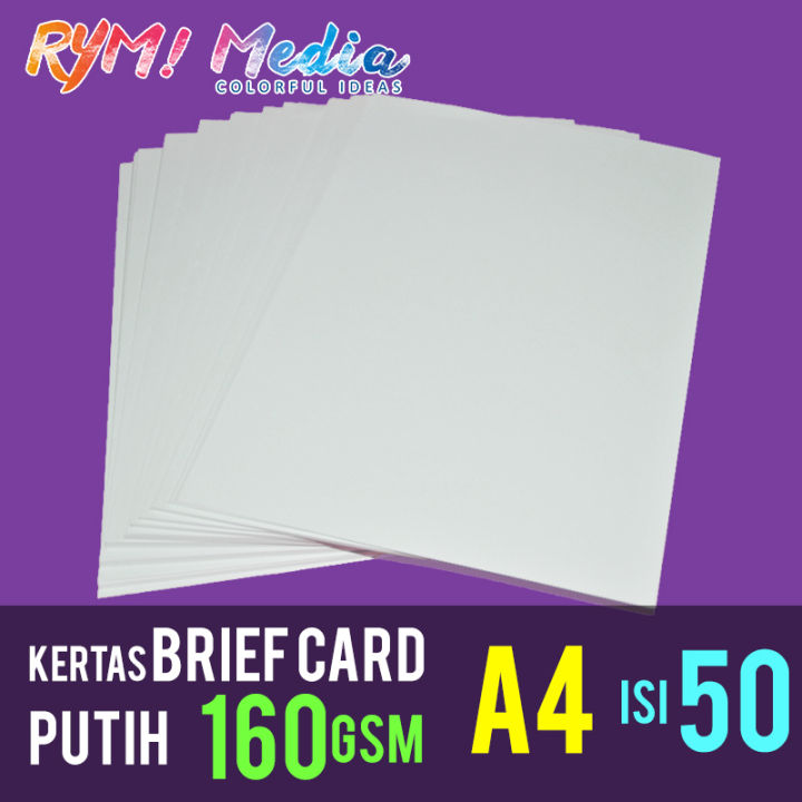 Brief Card (BC) 160 gram A4 isi 50 lembar / Kertas Karton Manila Buku ...
