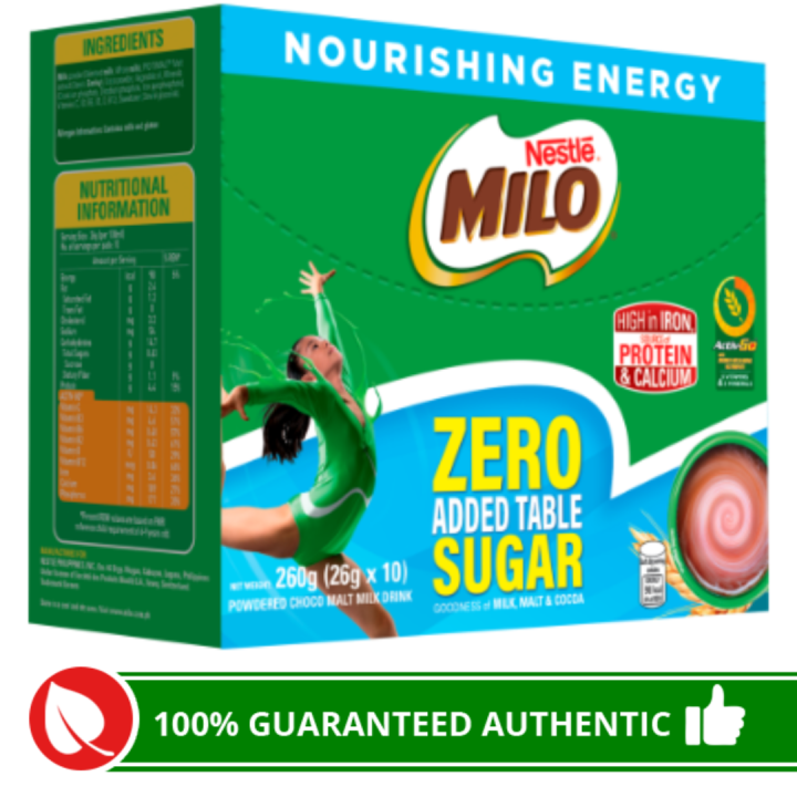 Nestle Milo Zero Added Table Sugar 26x10 260g | Lazada PH
