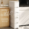 SALVO 15cm Wide Gap Removable Storage Cabinet Slim Drawer Cabinet With ...