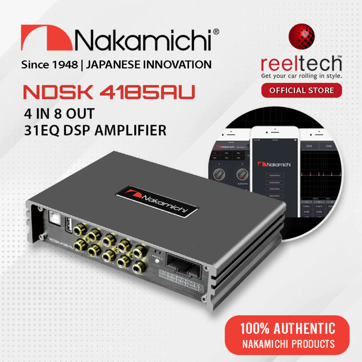 Nakamichi NDSK 4185AU - 8 Channels 4 IN 8 OUT 31 Band EQ DSP Amplifier ...