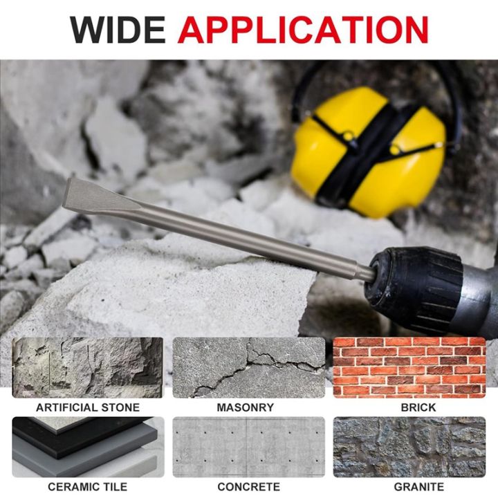 【VVL】-SDS-Plus Chisel Set for Rotary Hammer Drills, 3PC Masonry Concrete Drill Bit Set, Point ...