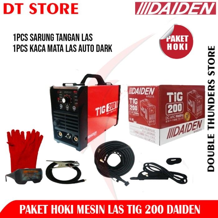Daiden Mesin Las TIG 200 DC Pulse / Travo Las Argon Inverter - PAKET ...