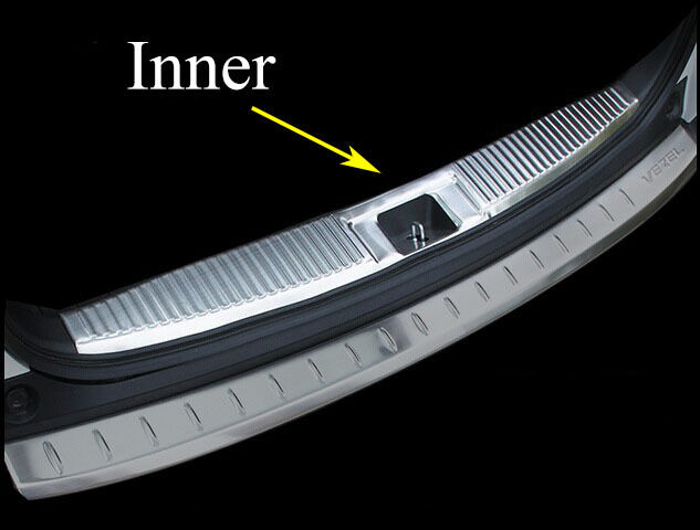 Honda Hrv Stainless Steel / Abs Inner And Outer Rear Bumper Protector ...