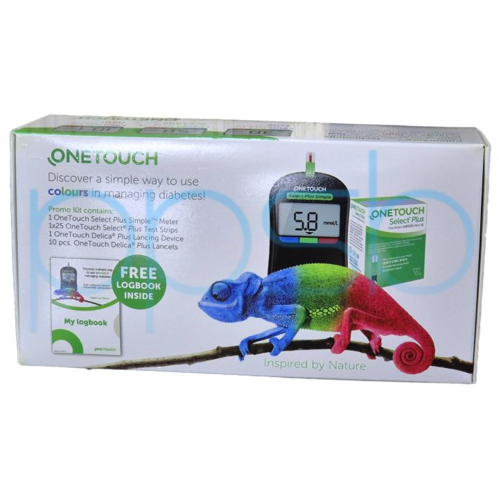 One Touch Select Plus Simple Blood Glucose Set + 25's Test Strip (strip ...