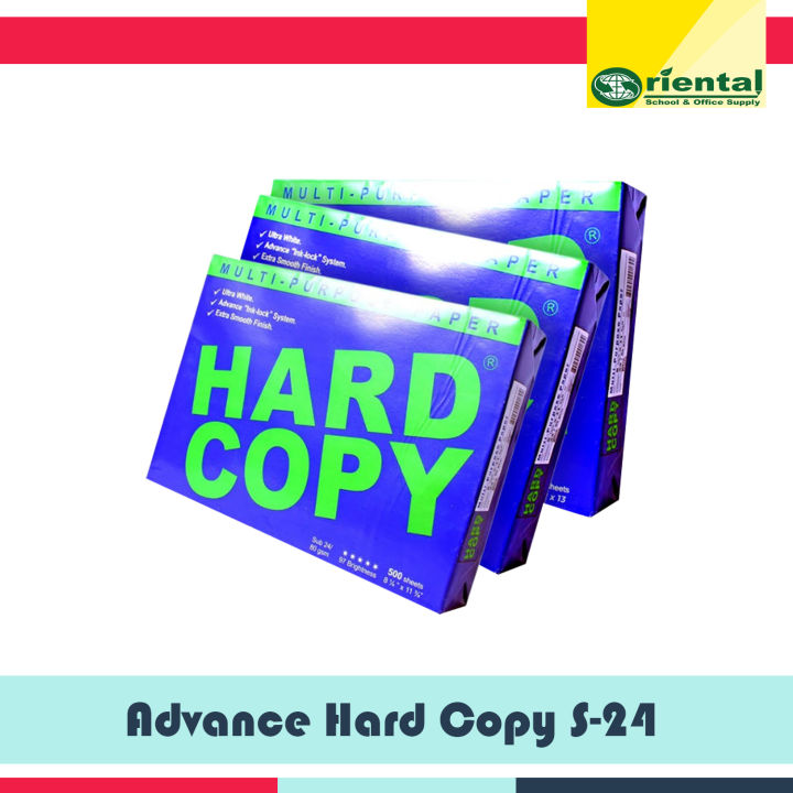 W Hard Copy Bond Paper - Short, A4, Long size Copy Paper - Substance 24 ...