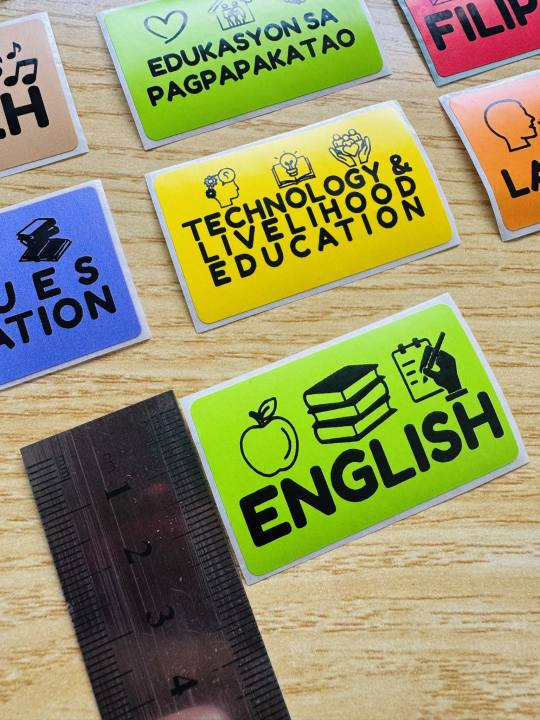 Subject Stickers Set for Grade 1-10 Notebook Label | Lazada PH