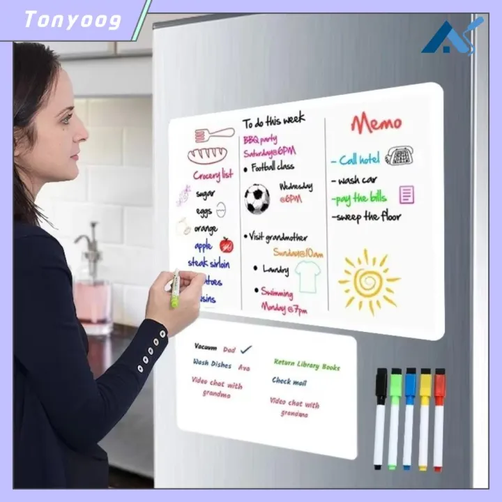 TONYOOG แม่เหล็ก กระดานแม่เหล็กแบบลบได้ ถอดออกได้ ขนาด A3/A4 แม่เหล็ก ...