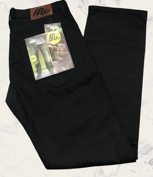 กางเกงยีนส์ MC Jeansซุปเปอร์แบคกลับสีมิทไนท์ทรงกระบอกเล็ก | Lazada.co.th