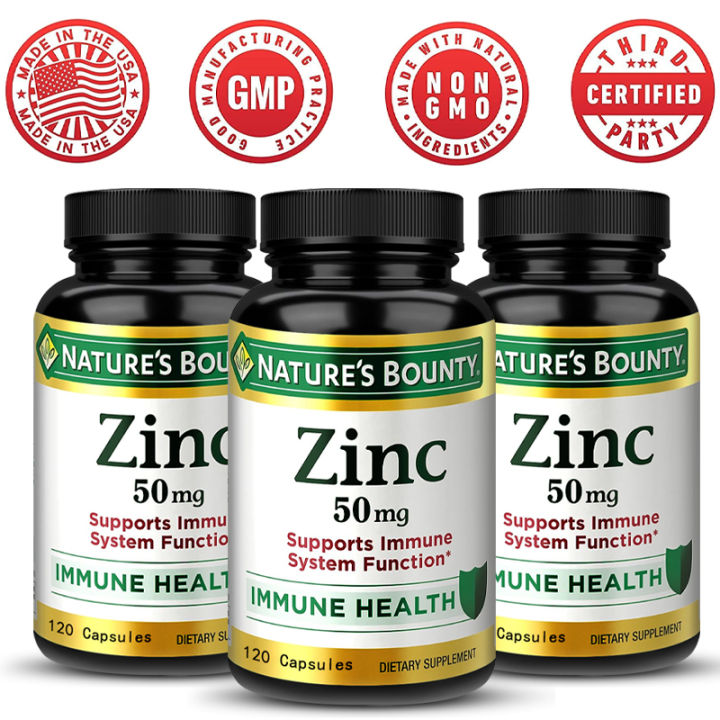 Zinc Supplement 50 mg Supports Immune System Function & Immune Health ...