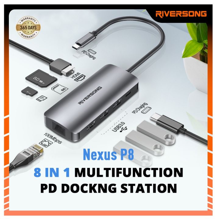 (Ready Stock) Riversong Nexus P8 Multifunction Type-C Docking Station ...