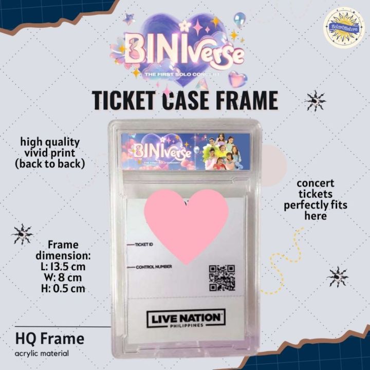 BINIverse Concert Ticket Case Frame Keeper Photocard BINI NFT blooms ...
