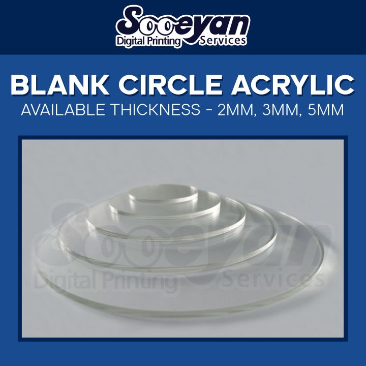 Circle Round Clear Transparent Acrylic Sheet Pre Cut Sheets Customized ...