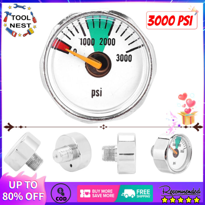 Tool Nest 1 PC 21-22 Grams Pressure Gauge 5000psi/3000psi For Paintball ...