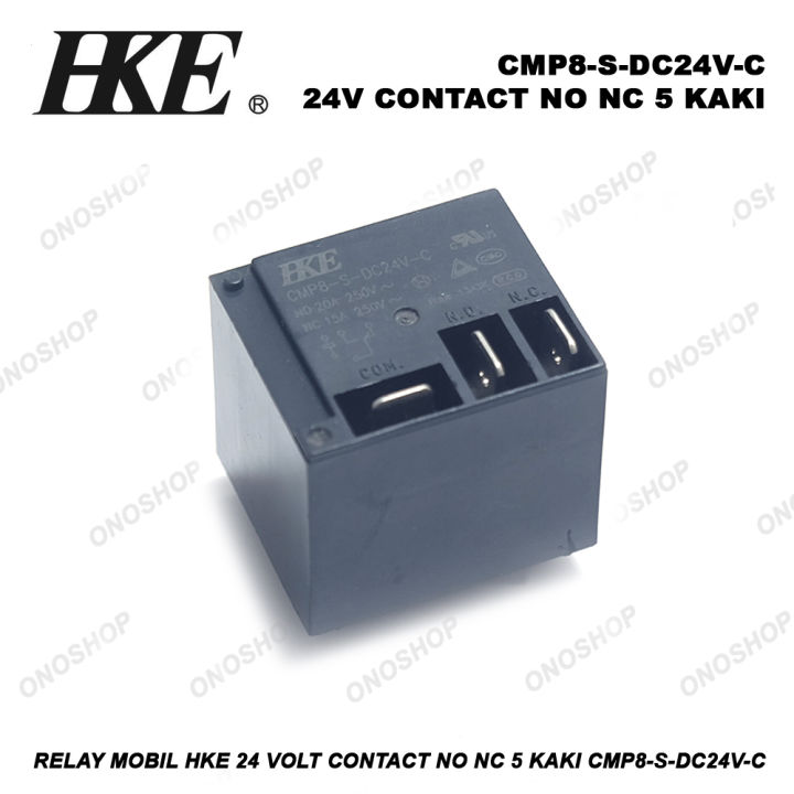 Relay Mobil HKE 24 Volt Contact NO NC 5 Kaki CMP8-S-DC24V-C | Lazada ...