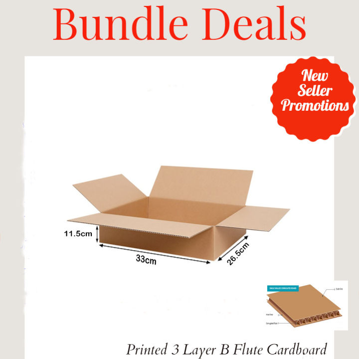 Carton Box Printed Packaging Box Kotak Corier Tercetak 3 Layer 5mm B ...