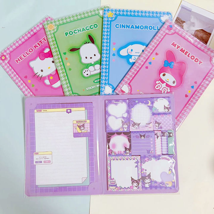 Xinder 1 Set Sanrio Combination Post-it Notes Kitty Memo Paper Student ...