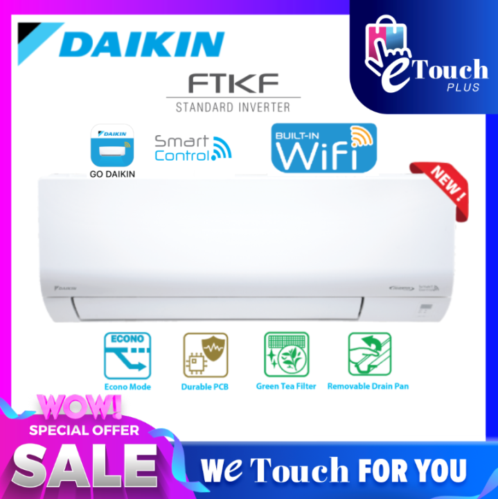 Tax exemption subsidy Daikin R32 standard inverter with smart control built in WiFi/Gin-ion Blue ...