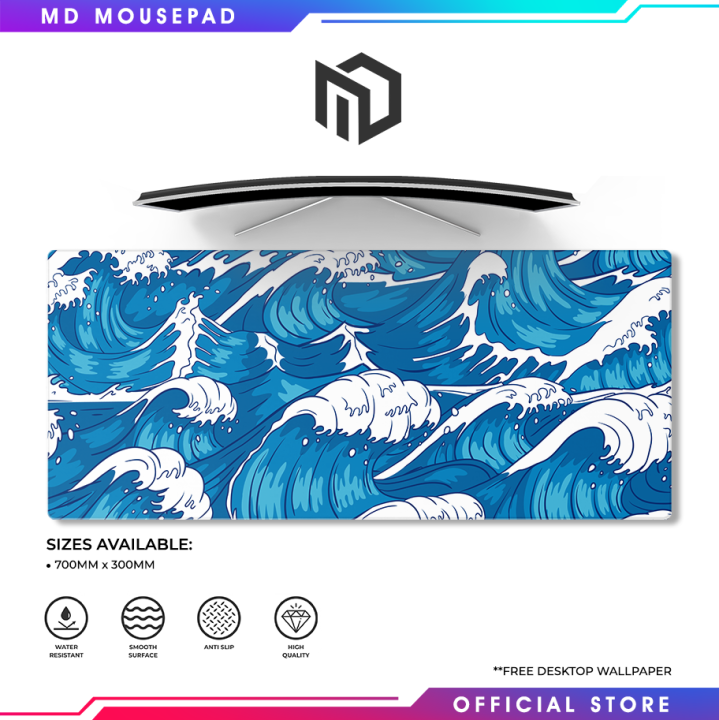 MD Mousepad | Wave 002 | Extended Mousepad | Large Gaming Mousepad ...