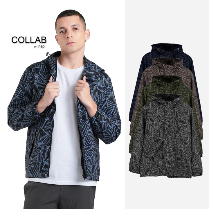 COLLAB By Inspi Windbreaker Bomber Jacket Printed w/ Zipper & Pockets ...