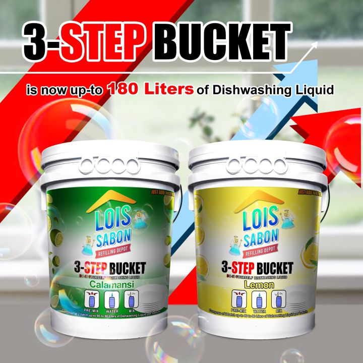 BIG 3-Step Bucket DIY Dishwashing Liquid (Up to 160-180 Liters of ...