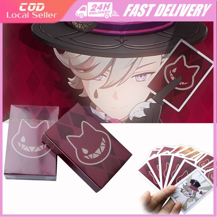 Genshin Impact Lyney Poker Card Anime Paper Playing Cards Fans ...