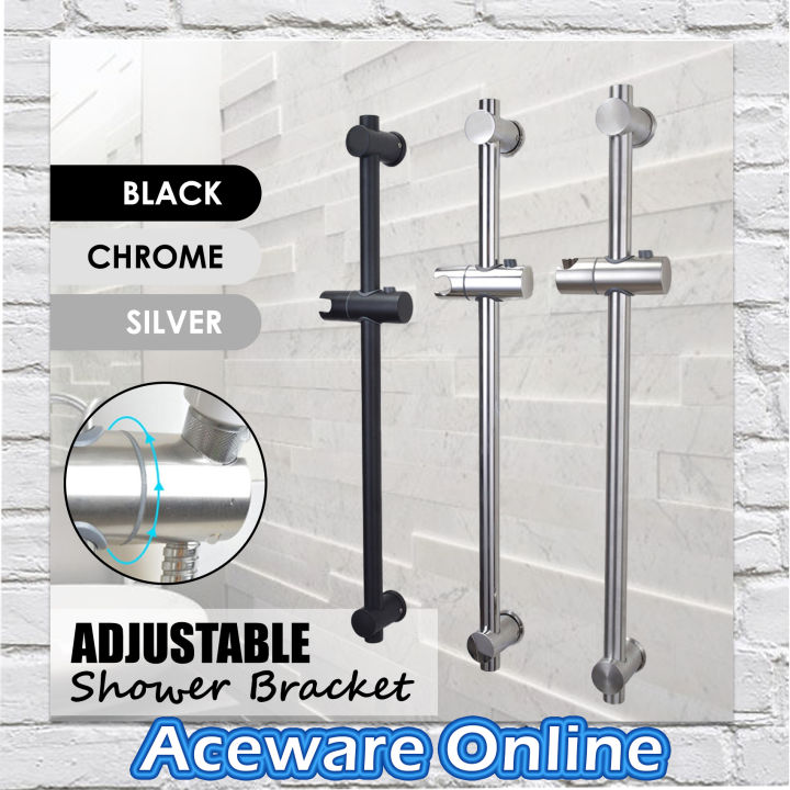 304 Stainless Steel Shower Slide Bar Wall Mounted Rotatable Shower Bar ...