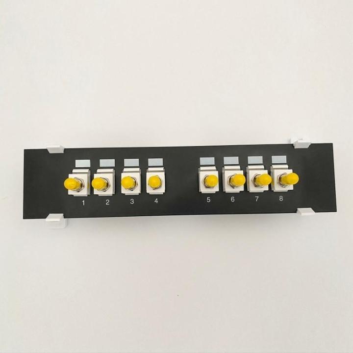 8 Port ST Optical Fiber Patch Panel RJ45 Cable Adapter Jack Ethernet ...