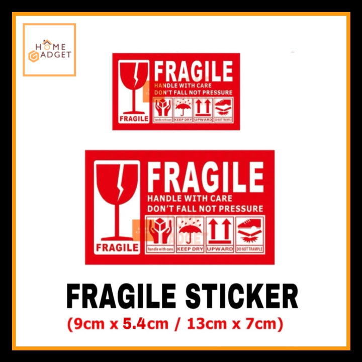 12/ 24/ 96pcs Fragile Sticker Fragile Label Warning Label Ready Stock/ Fragile Sticker for Post ...