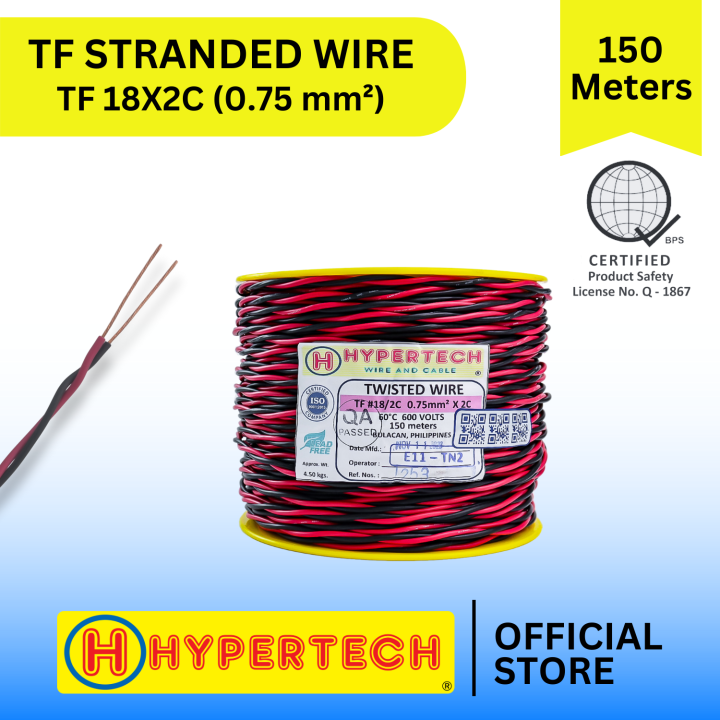 Hypertech TF Twisted Wire # 18X2 - 150meters - Stranded - Pure Copper ...