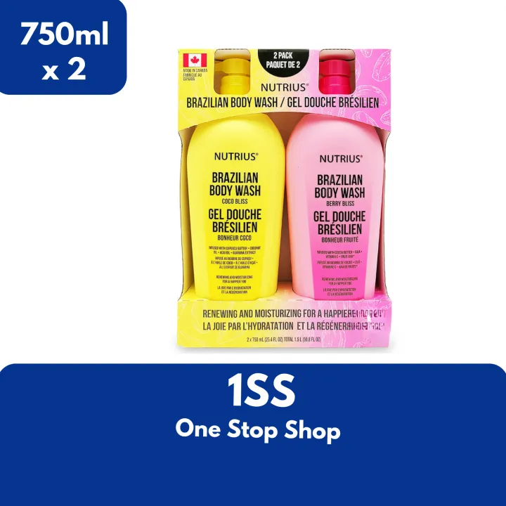 Nutrius Brazilian Body Wash, 750ml x 2 | Lazada PH