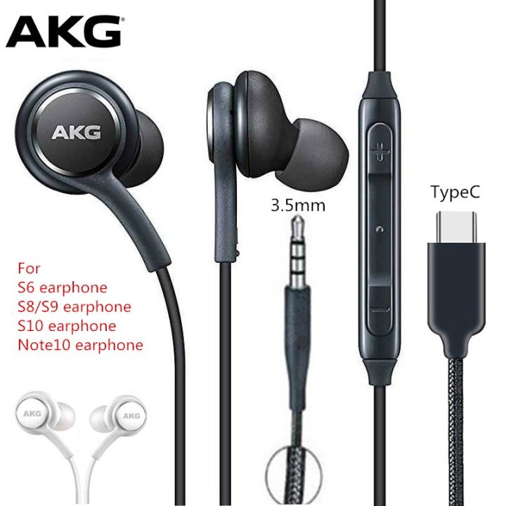 สวัสดี100% Samsung AKG ของแท้ชุดหูฟังสเตอริโอตัวเชื่อมต่อ AUX ชนิด C 3. ...