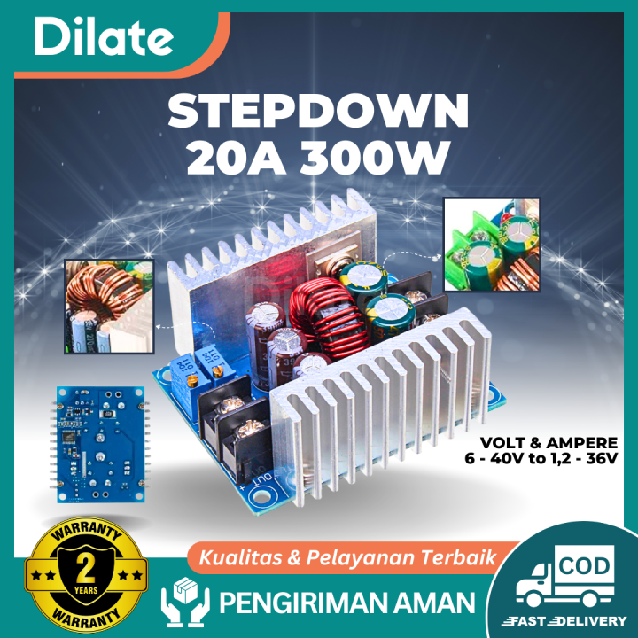 Stepdown 20A 300W Power Supply CC CV DC Buck Converter Step Down Module ...