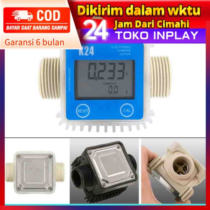 Turbine Digital Flow Meter K24 Fuel Diesel K-24 Air Water Chemical K 24 ...